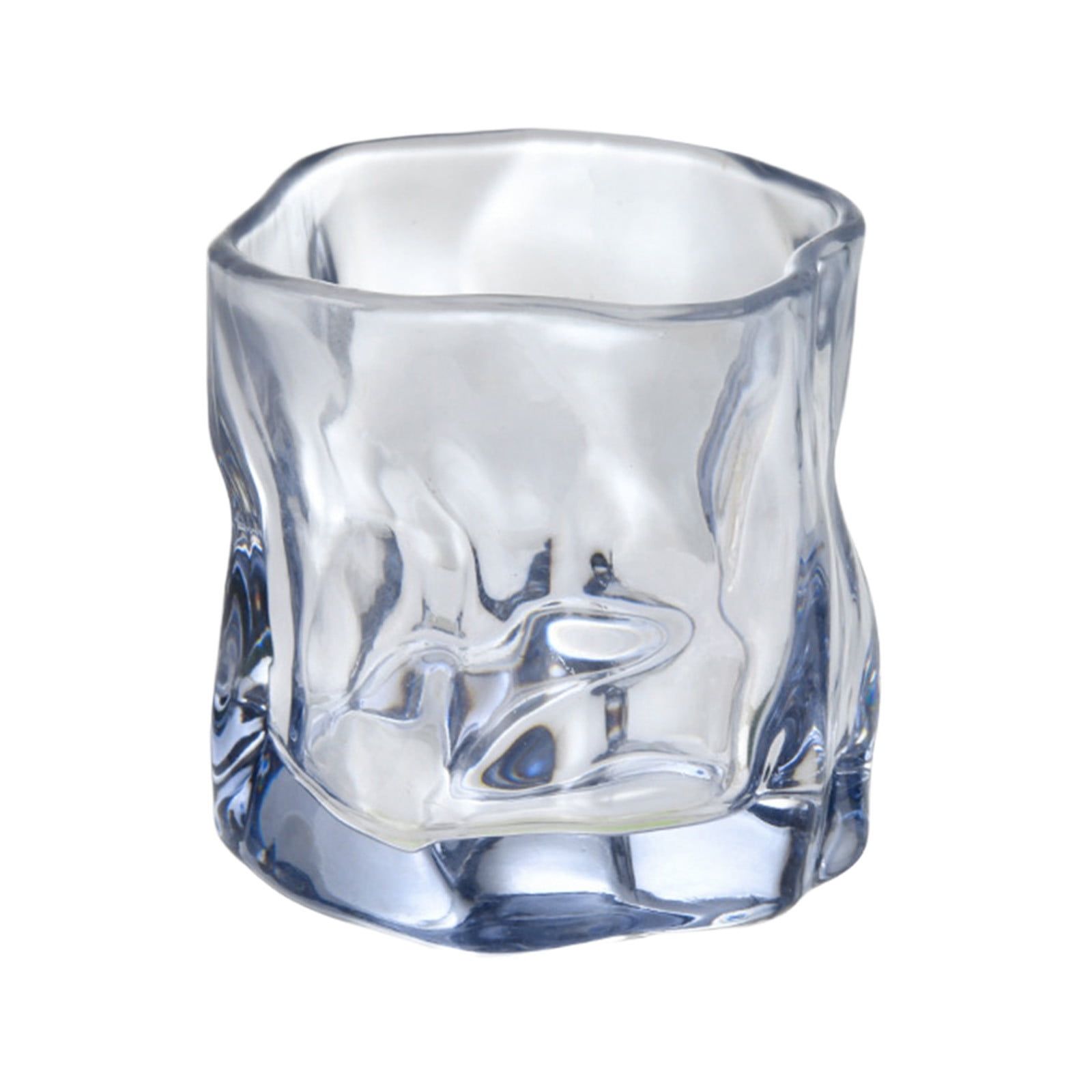 Elegant Irregular Glass Cups, Irregular Glass Cups for Whiskey, Scotch ...