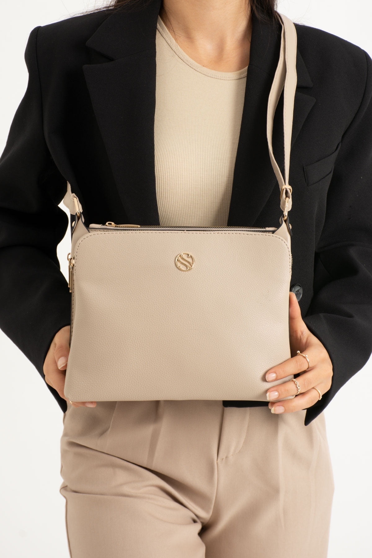San Morris Women's Crossbody Shoulder Bag with Adjustable Strap Faux ...