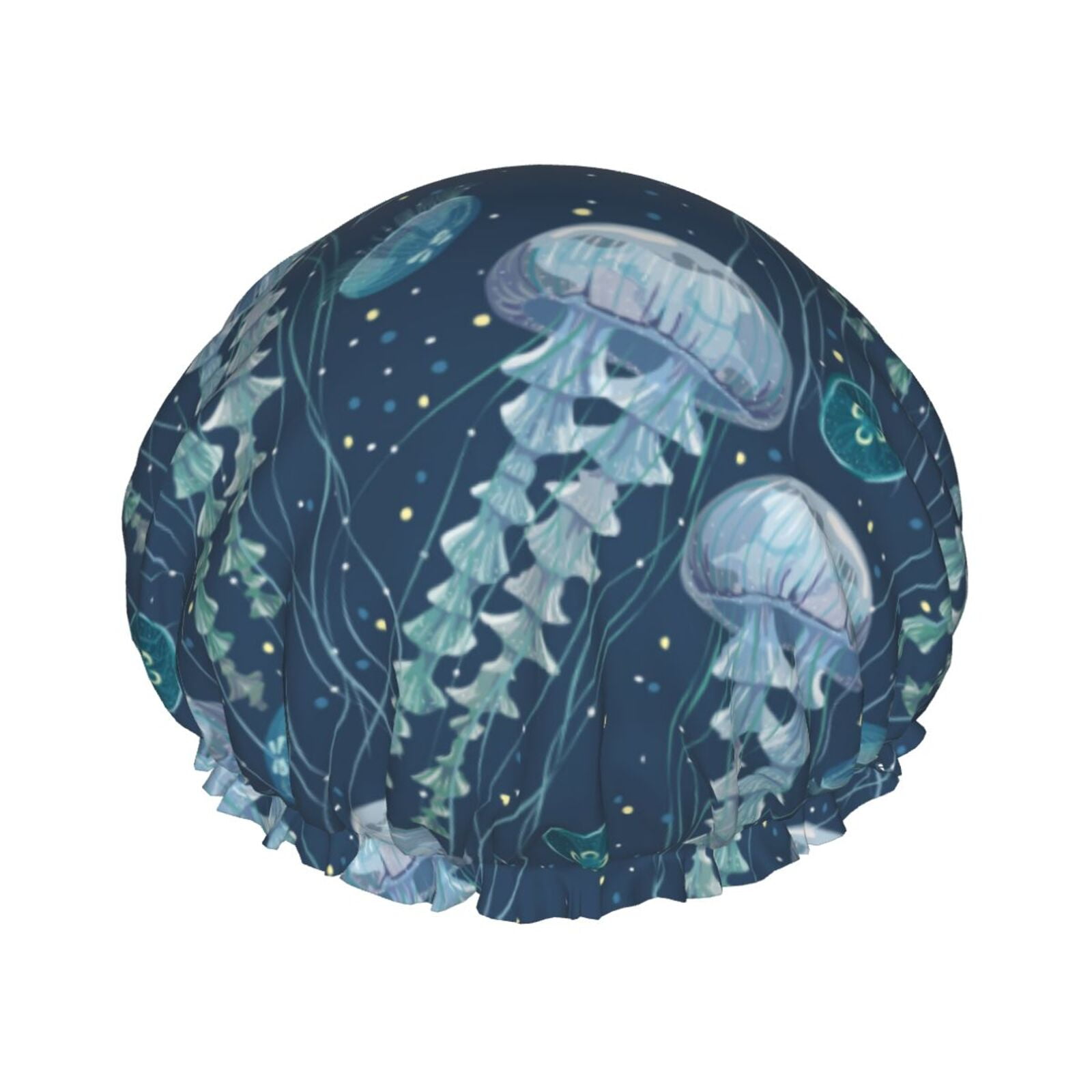 Elegant Jellyfish Shower Cap, Reusable Bath Hair Hat for all Hair ...