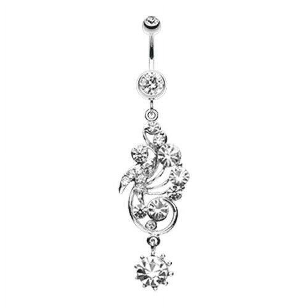 Elegant Journey Vine Swirl Belly Button Ring - Walmart.com
