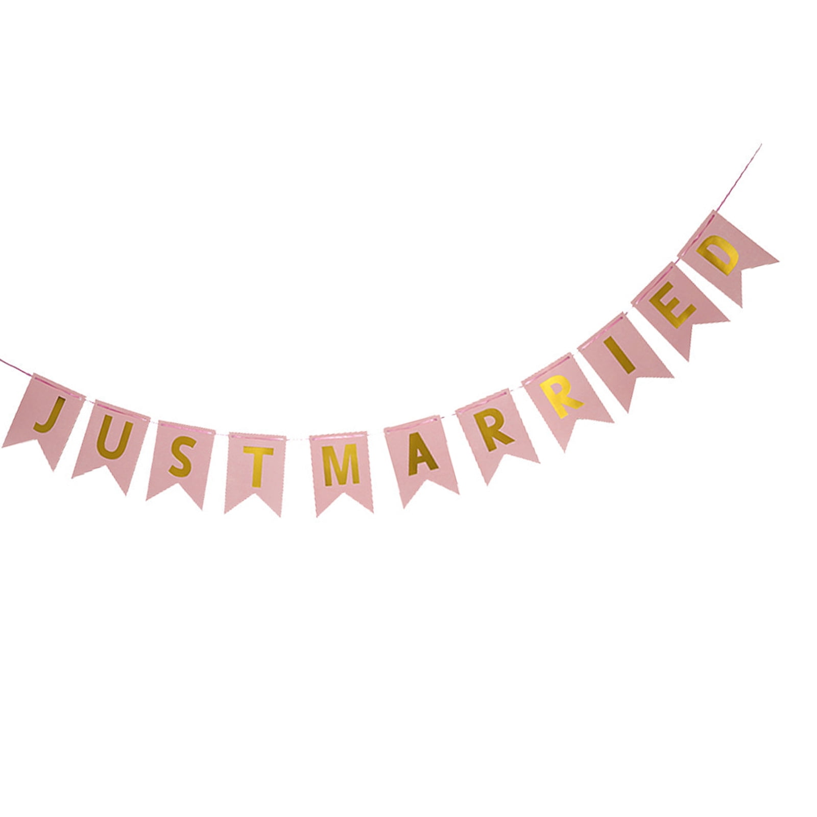 Elegant Just Married Bunting Banners Wedding Decoration Assorted Styles ...