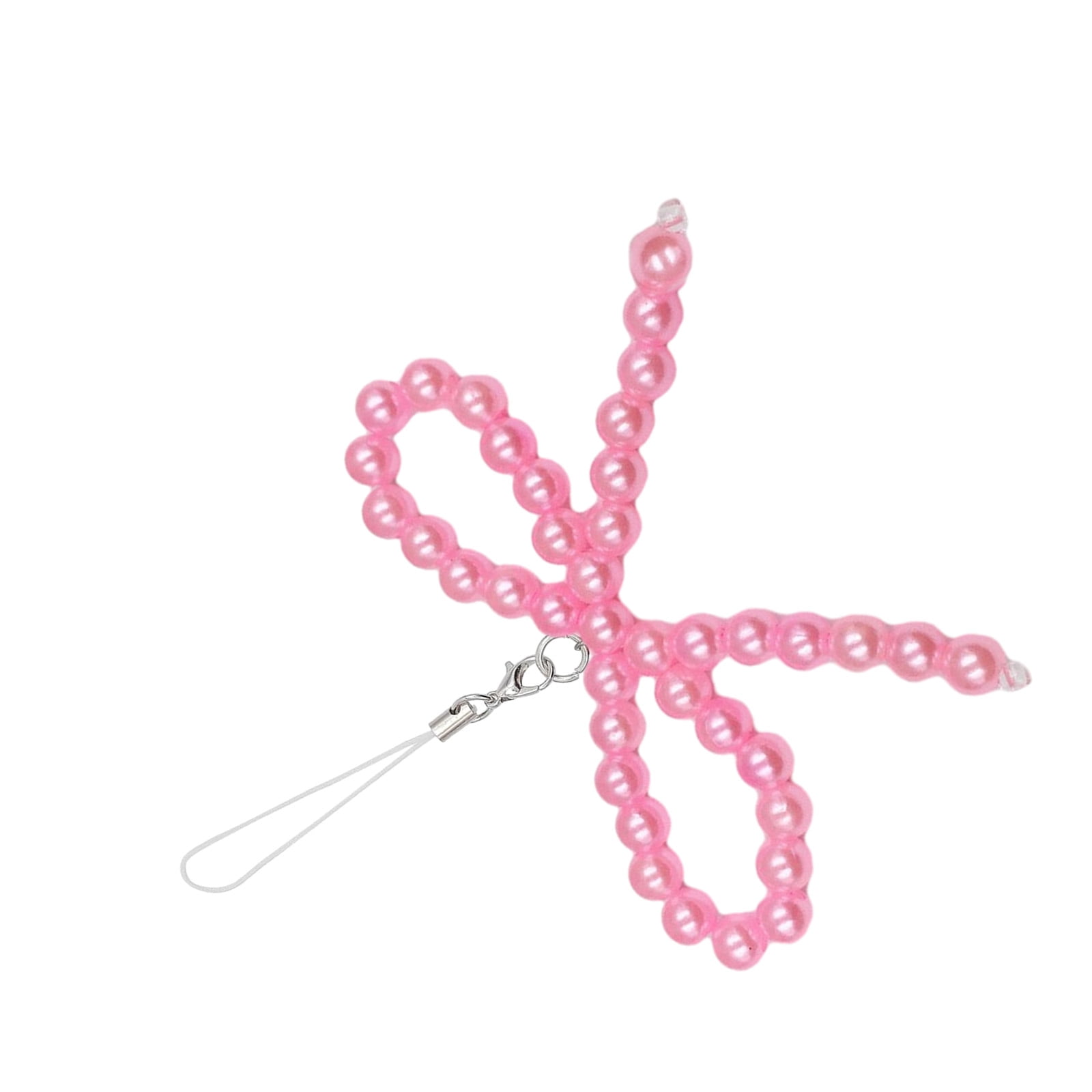 Elegant Keyring Cute Pearls Beaded Bowknot Keychain Pendant Bag Charm ...