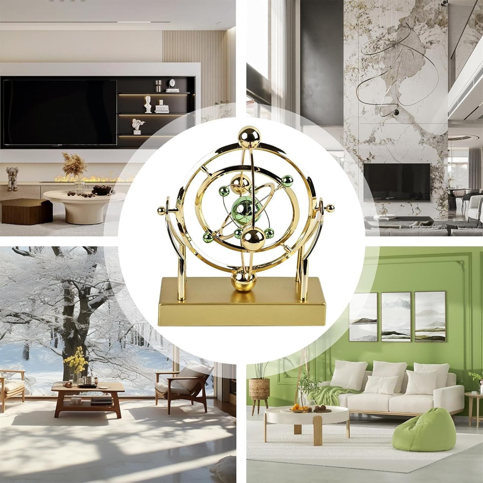 Elegant Kinetic Art Decor Celestial Model with Mesmerizing Motion ...