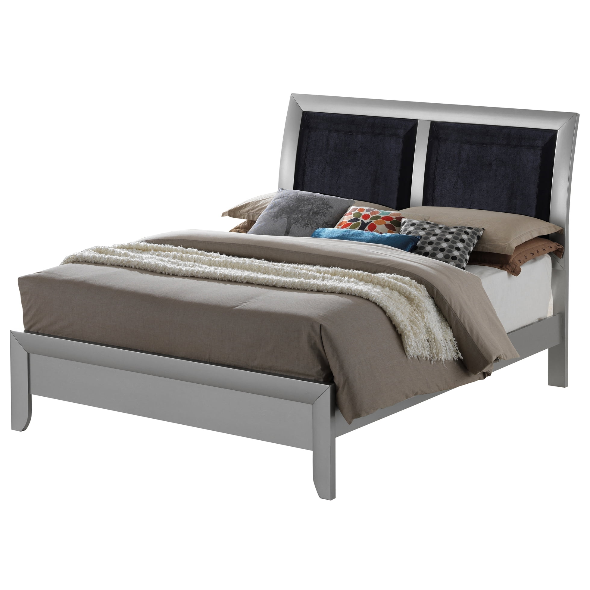 Elegant King Bed In Silver Champagne - Complementary To Various Interiors Provides A Relaxing ...