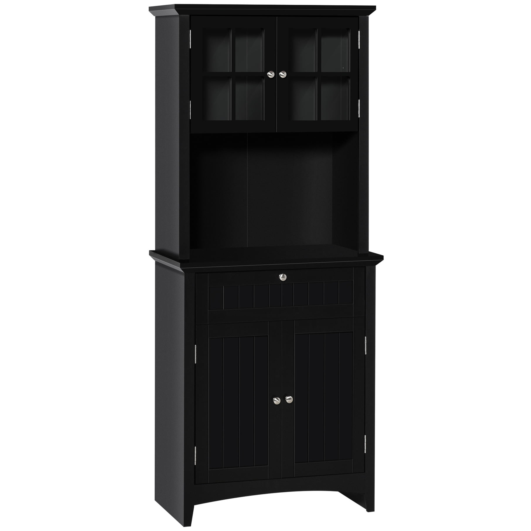 Elegant For Kitchen, Black Pantry Storage Cabinet With Drawer ...