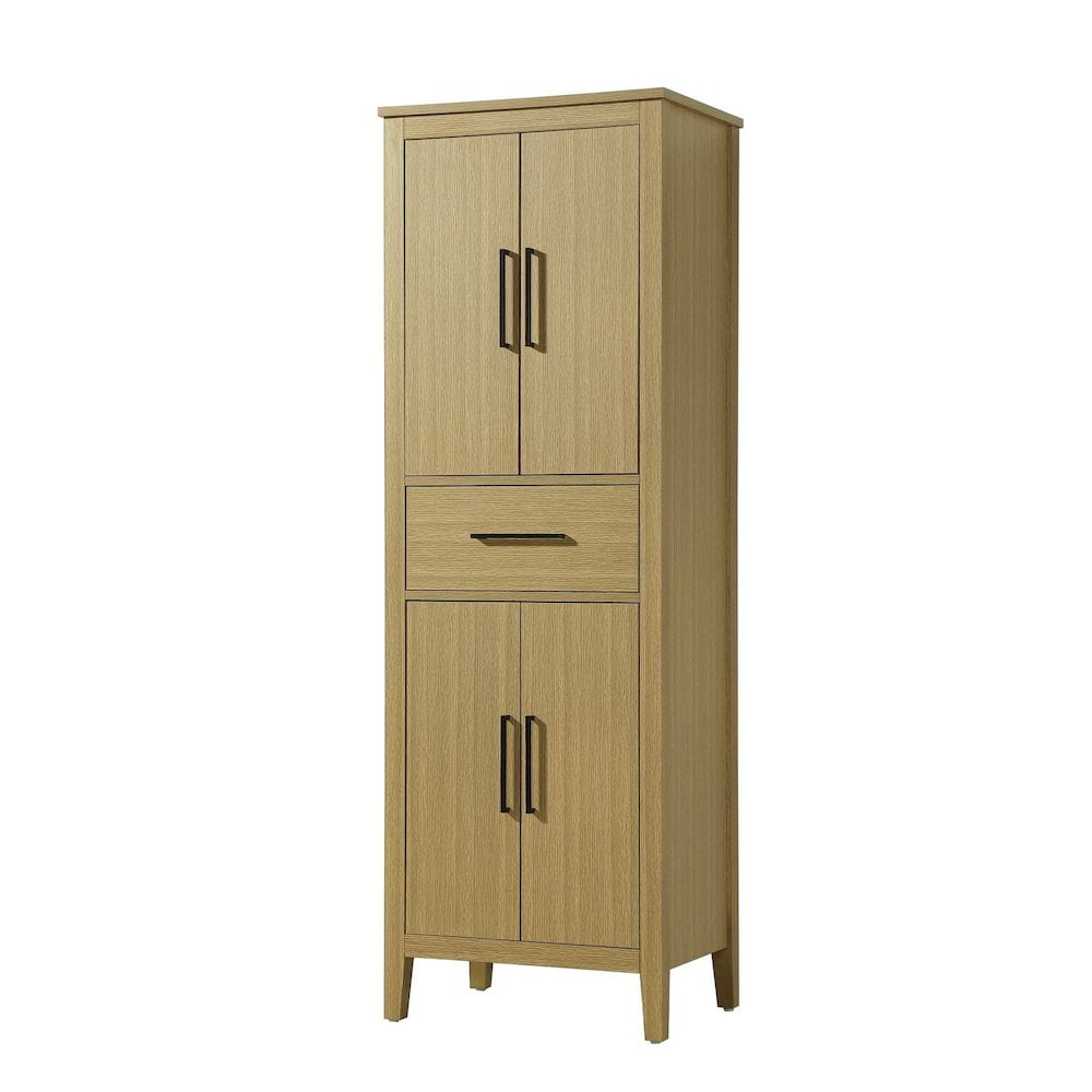 Elegant Kitchen and Bath 24 Inch Bath Storage Cabinet in Honey Brown ...