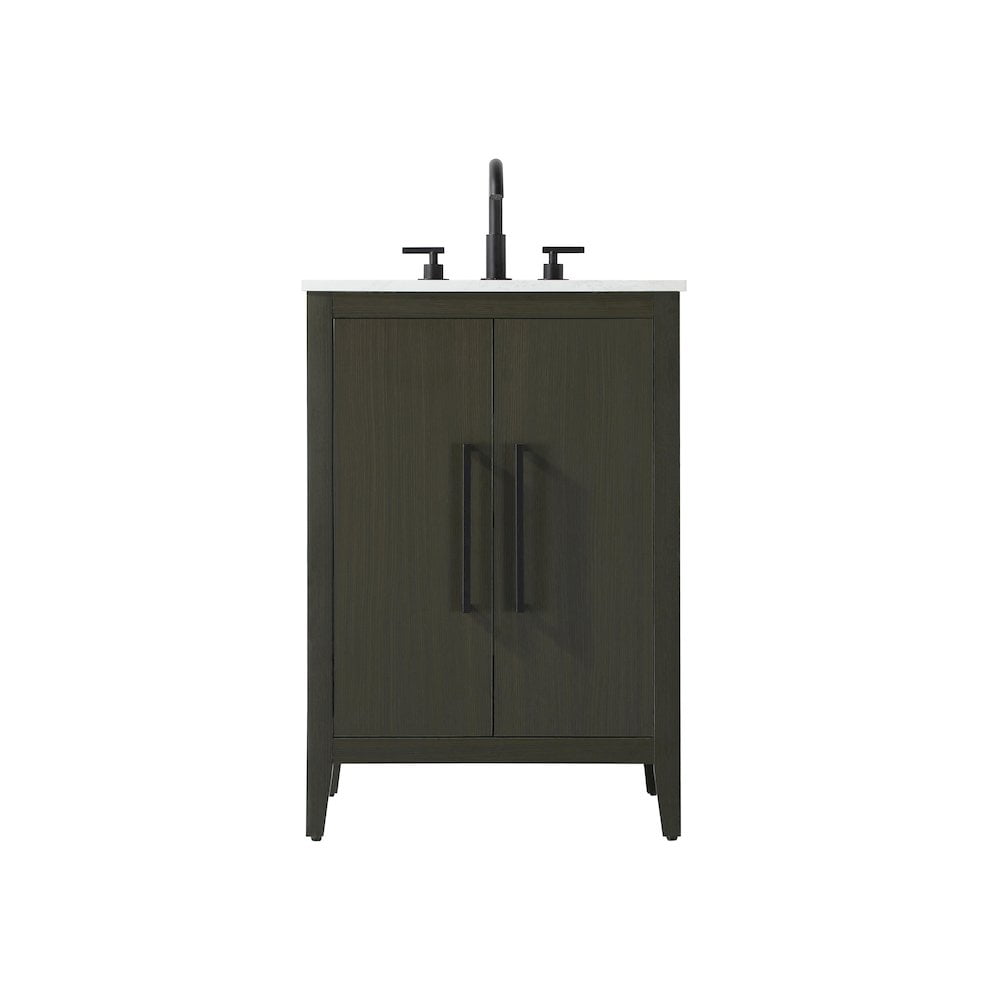 Elegant Kitchen and Bath 24 Inch Single Bathroom Vanity In Mocha Brown ...