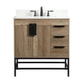 Elegant Decor Eugene 32" Single Bathroom Vanity with Backsplash in ...