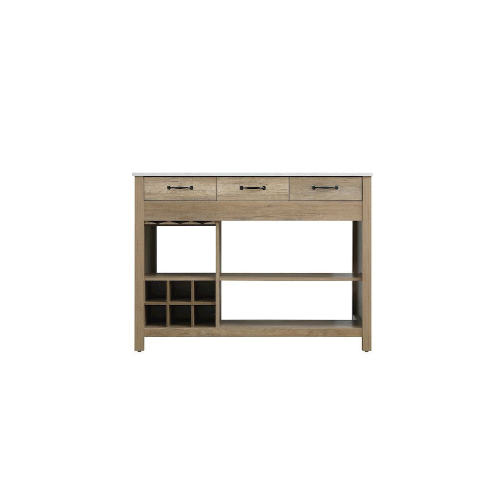 Elegant Kitchen and Bath 48 inch Kitchen Island in Natural Oak ...