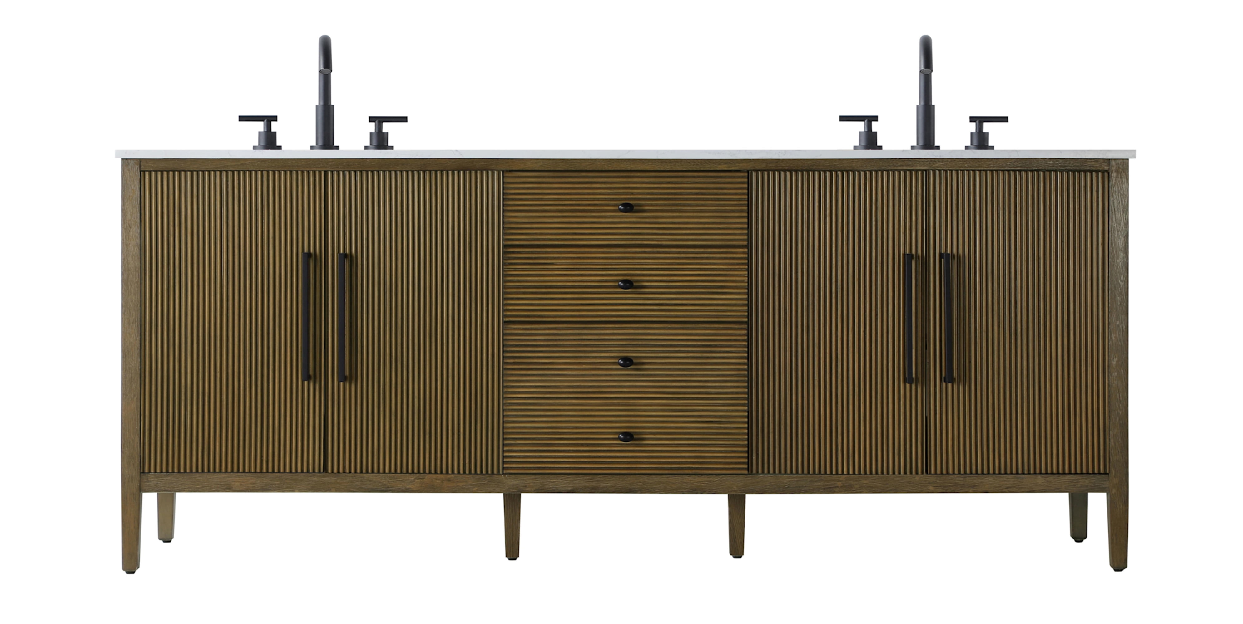 Elegant Lighting VF29684DHO Blakely 84" Free Standing Double Basin ...