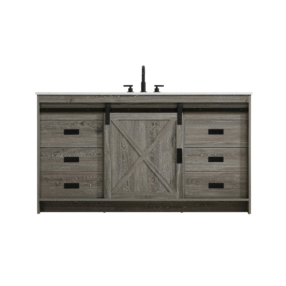 Elegant Kitchen and Bath Austin 60 Inch Single Bathroom Vanity In ...