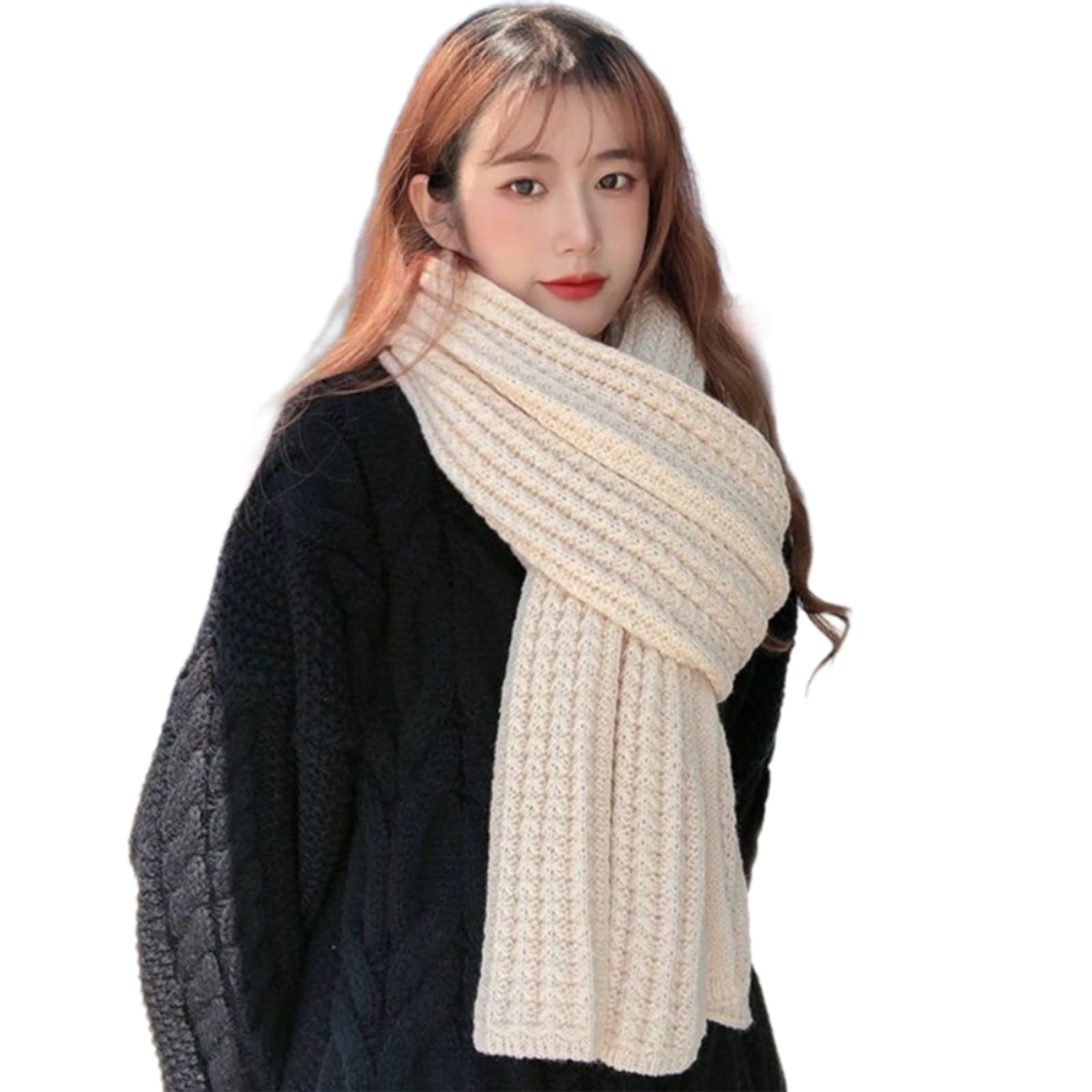 Elegant Knitted Neck Scarf for Daily Wear Fashion Windproof Neck Warmer ...
