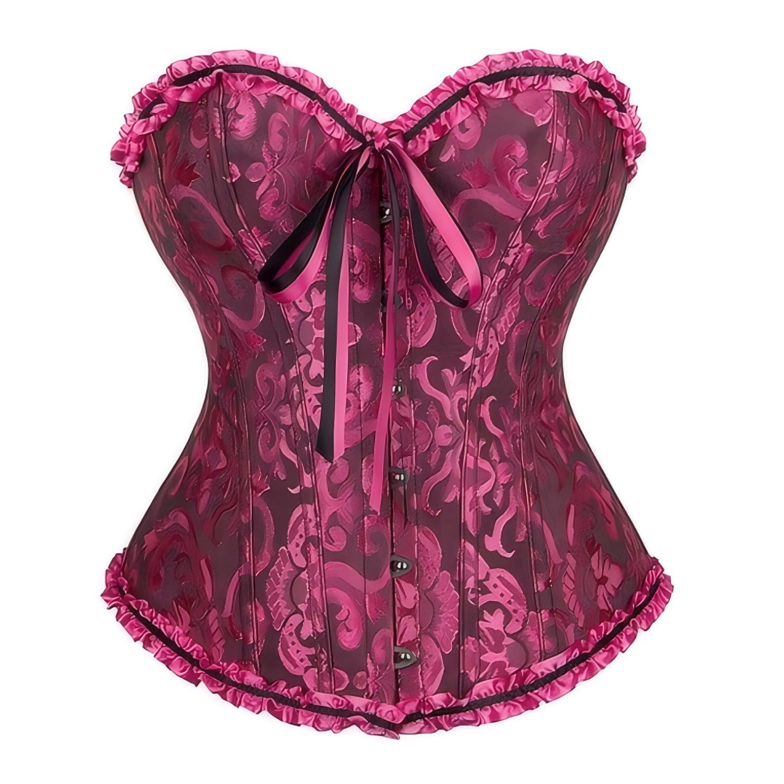 Elegant Lac`e Up Wedding Bodice Strapless Co`rset Sha`pew`ear For Women ...