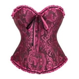 Elegant Lac`e Up Wedding Bodice Strapless Co`rset Sha`pew`ear For Women ...