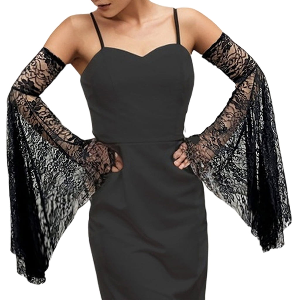 Elegant Lace Arm Covers Long Flared Arm Sleeves For Wedding Dresses And ...