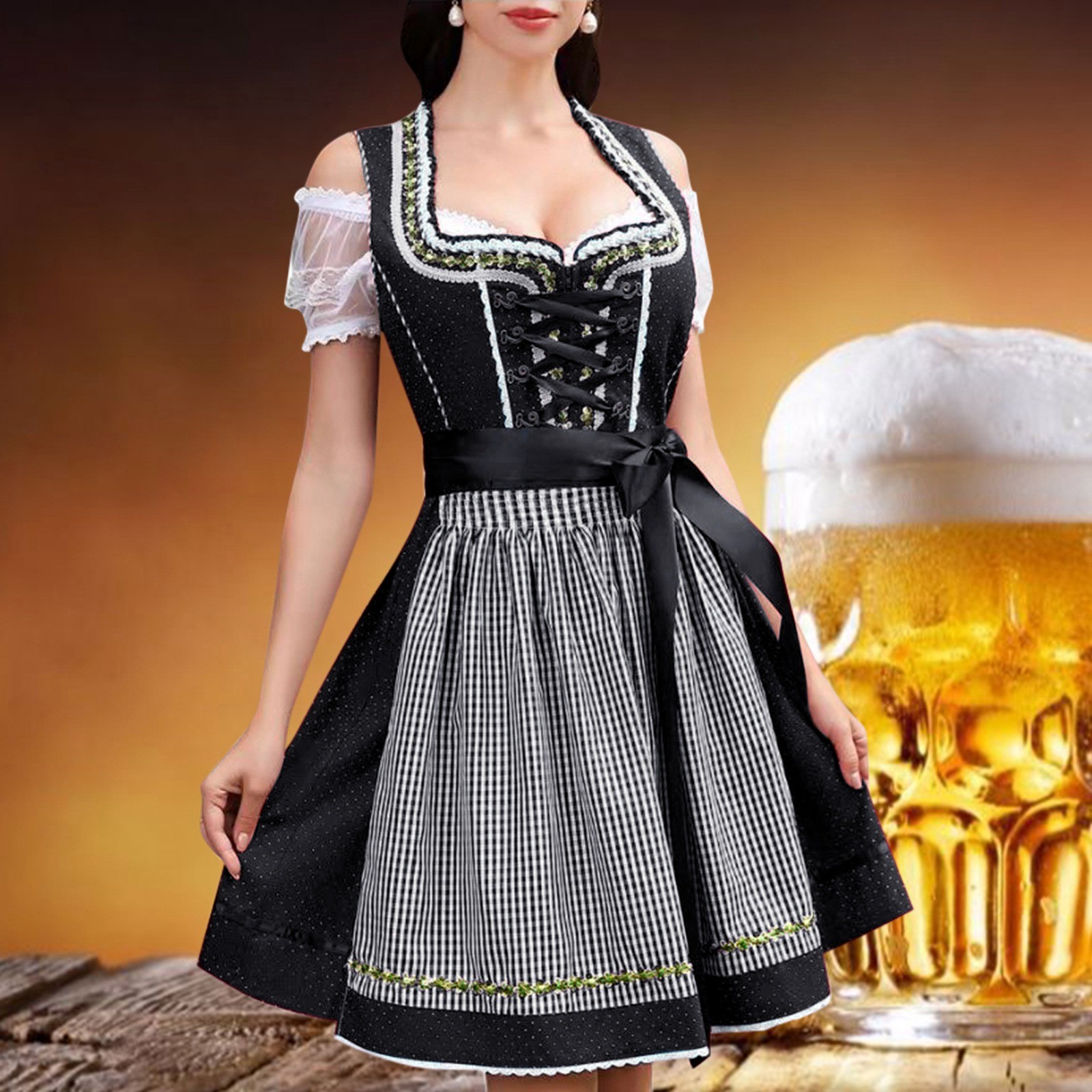 Elegant Lace Dress for Festival Fair Themed Outfit Wear Standard ...
