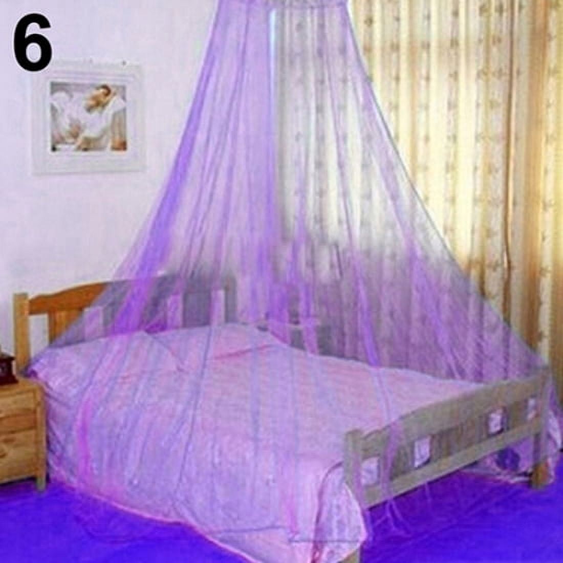 Elegant Lace Insect Bed Canopy Netting Curtain Round Dome Mosquito Net ...