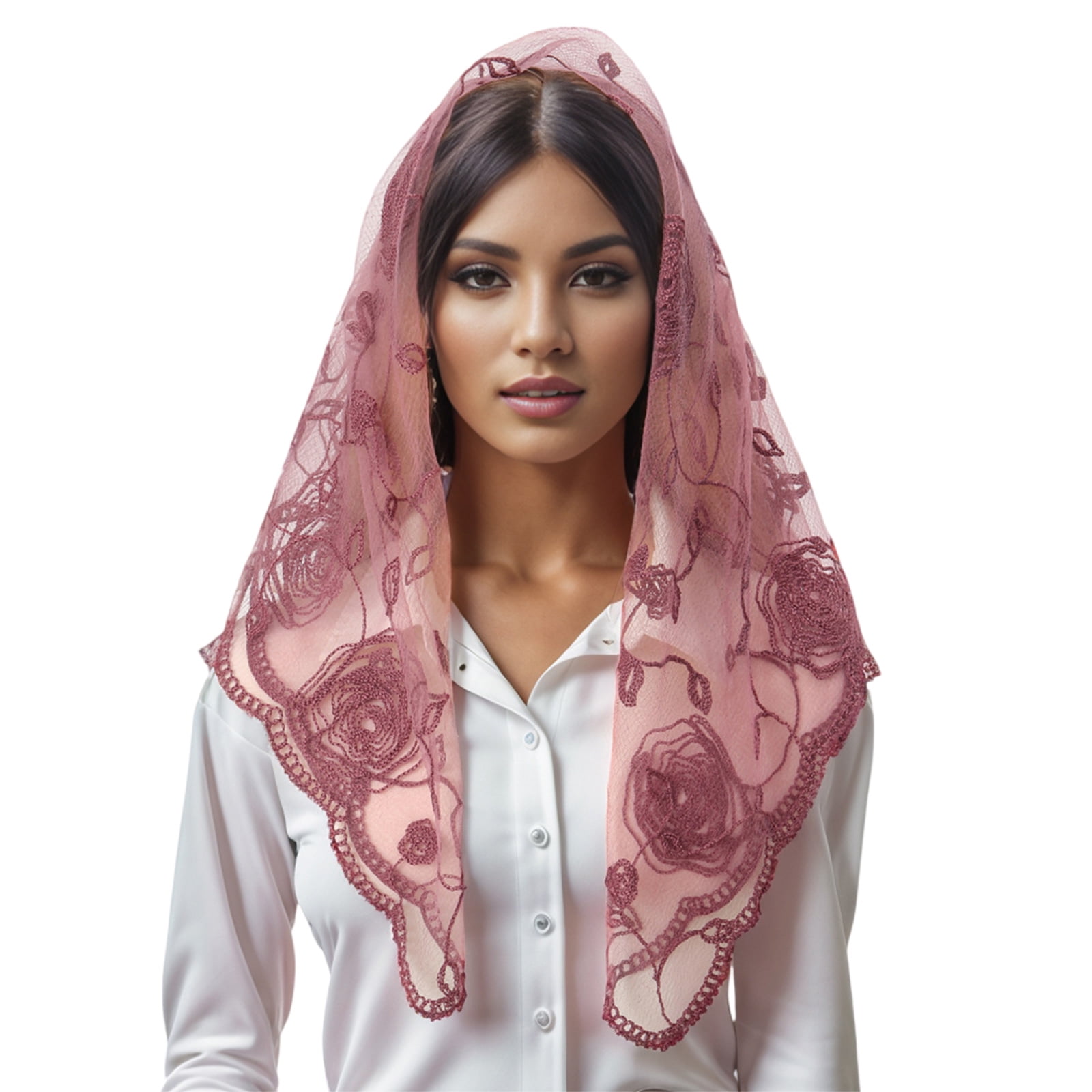 Elegant Lace Mantilla Veil Church Veil Shawl for Wedding Bride Veil ...