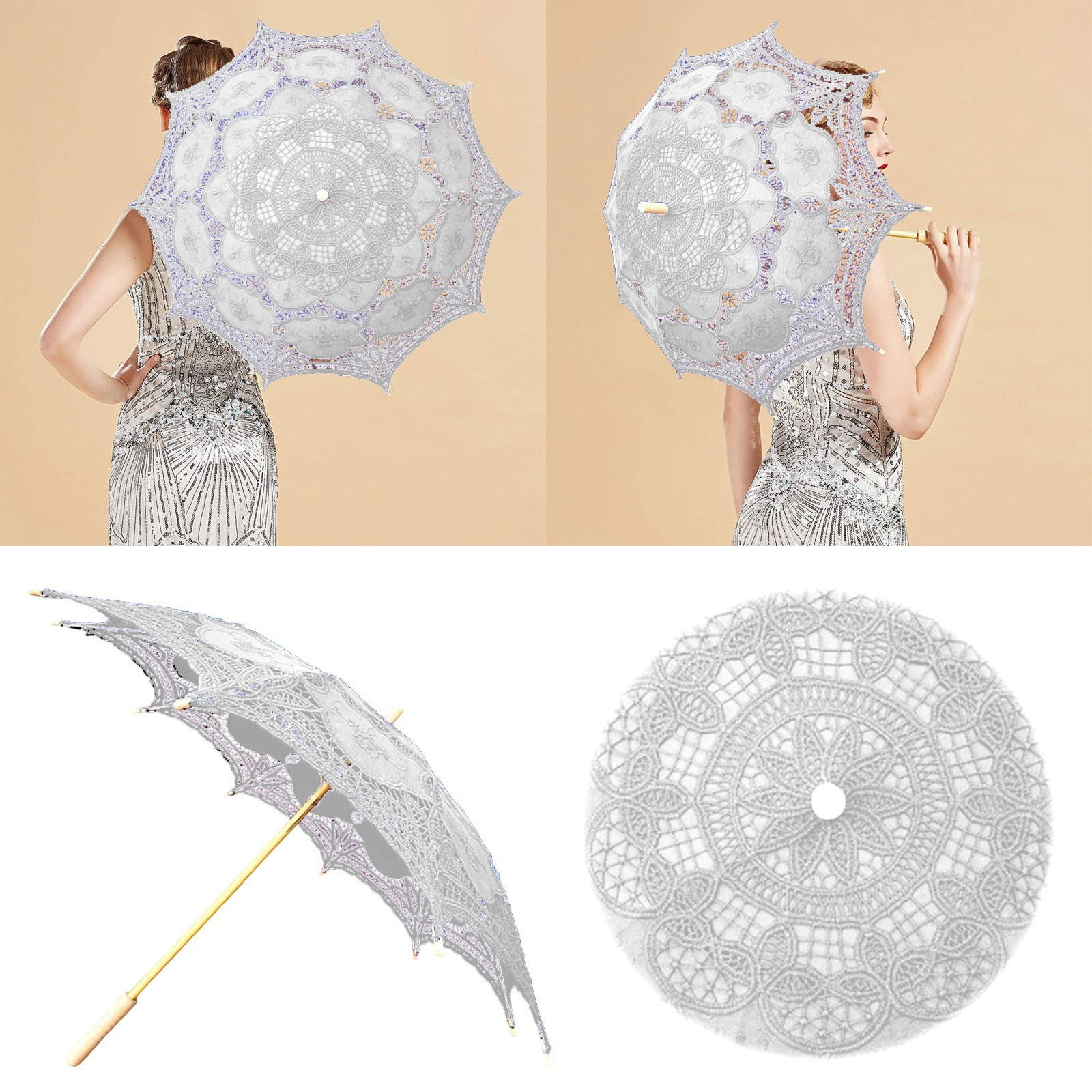 Elegant Lace Photography Umbrella Prop For Wedding Ceremonies Dance ...