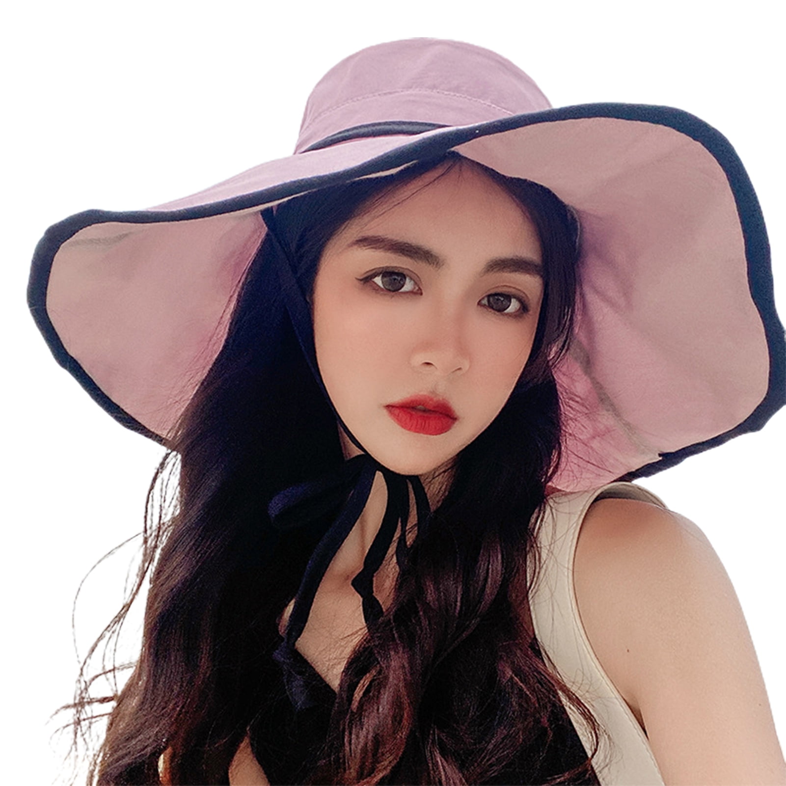 Elegant Lady Sun hat,Large Brim Double-sided Wearable Sun hat,Summer ...