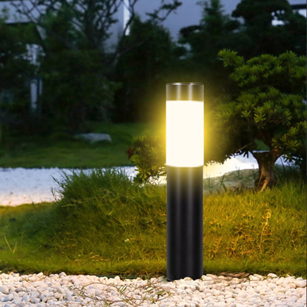 Elegant Landscape Path Light, Solar-powered Modern Outdoor Bollard ...
