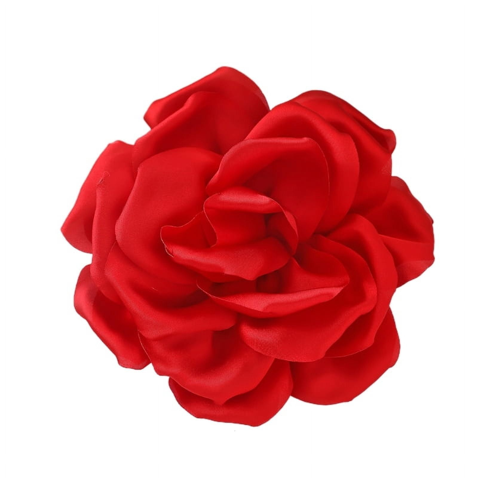 Elegant Lapel Pin 15cm Fabric Rose Flower Brooch for Women Dinner Party ...