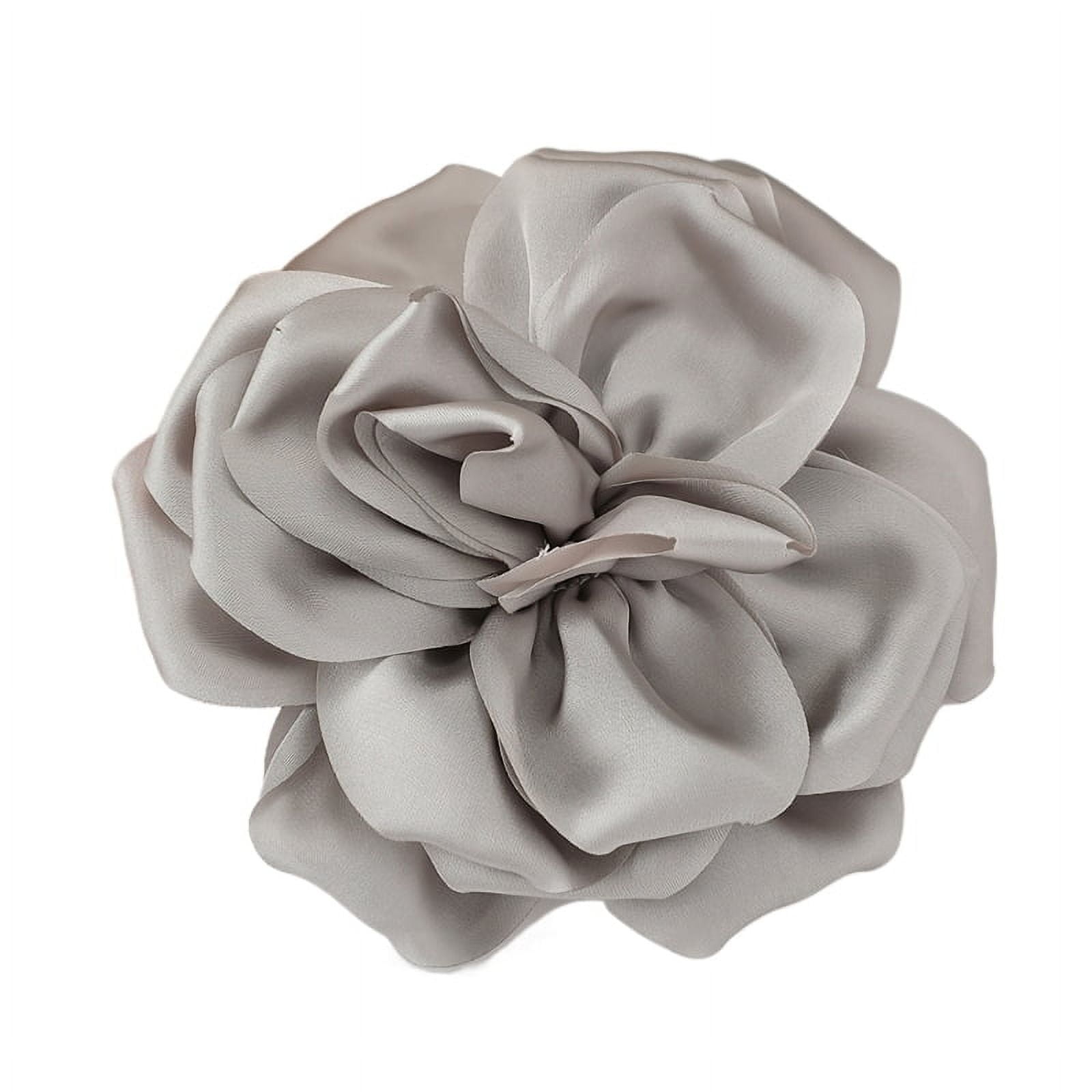 Elegant Lapel Pin 15cm Fabric Rose Flower Brooch for Women Dinner Party ...