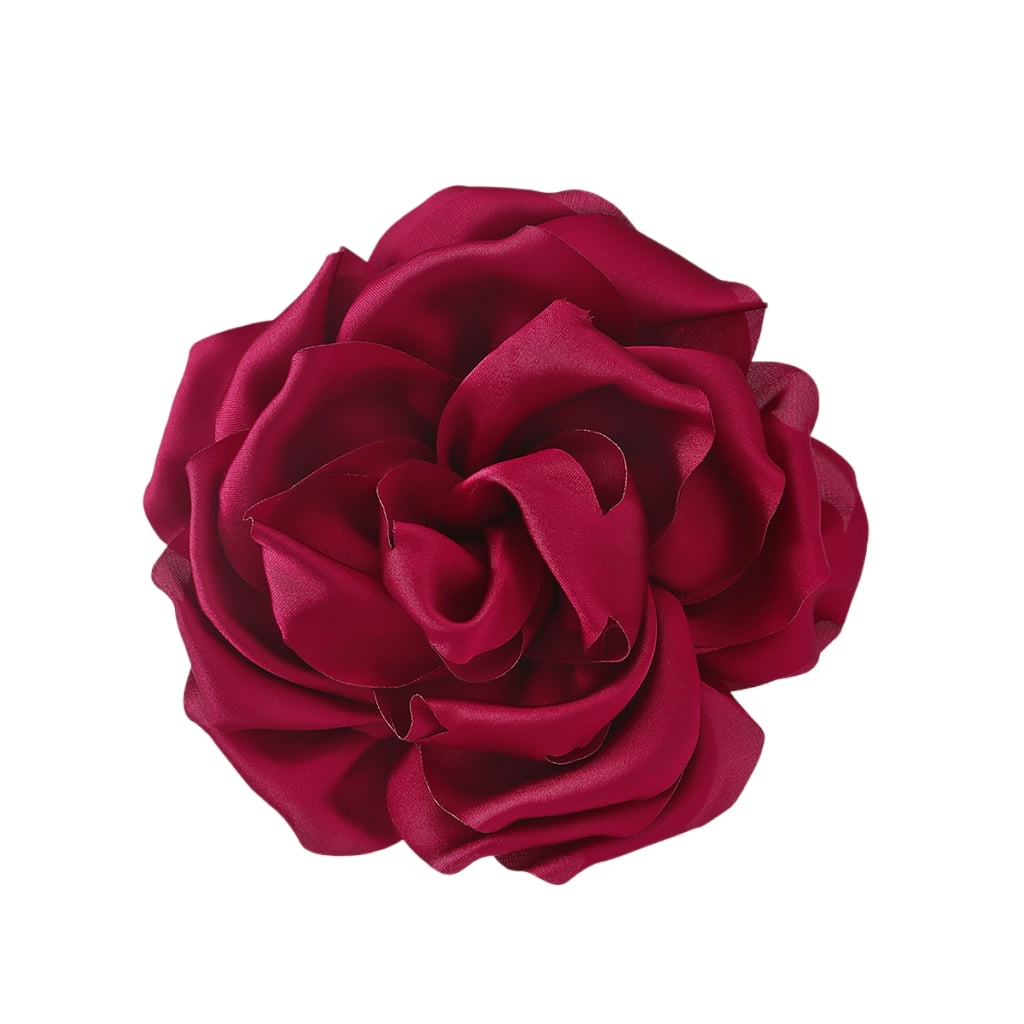 Elegant Lapel Pin 15cm Fabric Rose Flower Brooch for Women Dinner Party ...