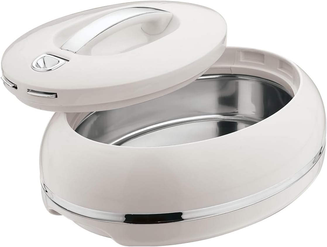 Elegant Large Oval Insulated Casserole Carrier Dish- One Hand Open Lid ...