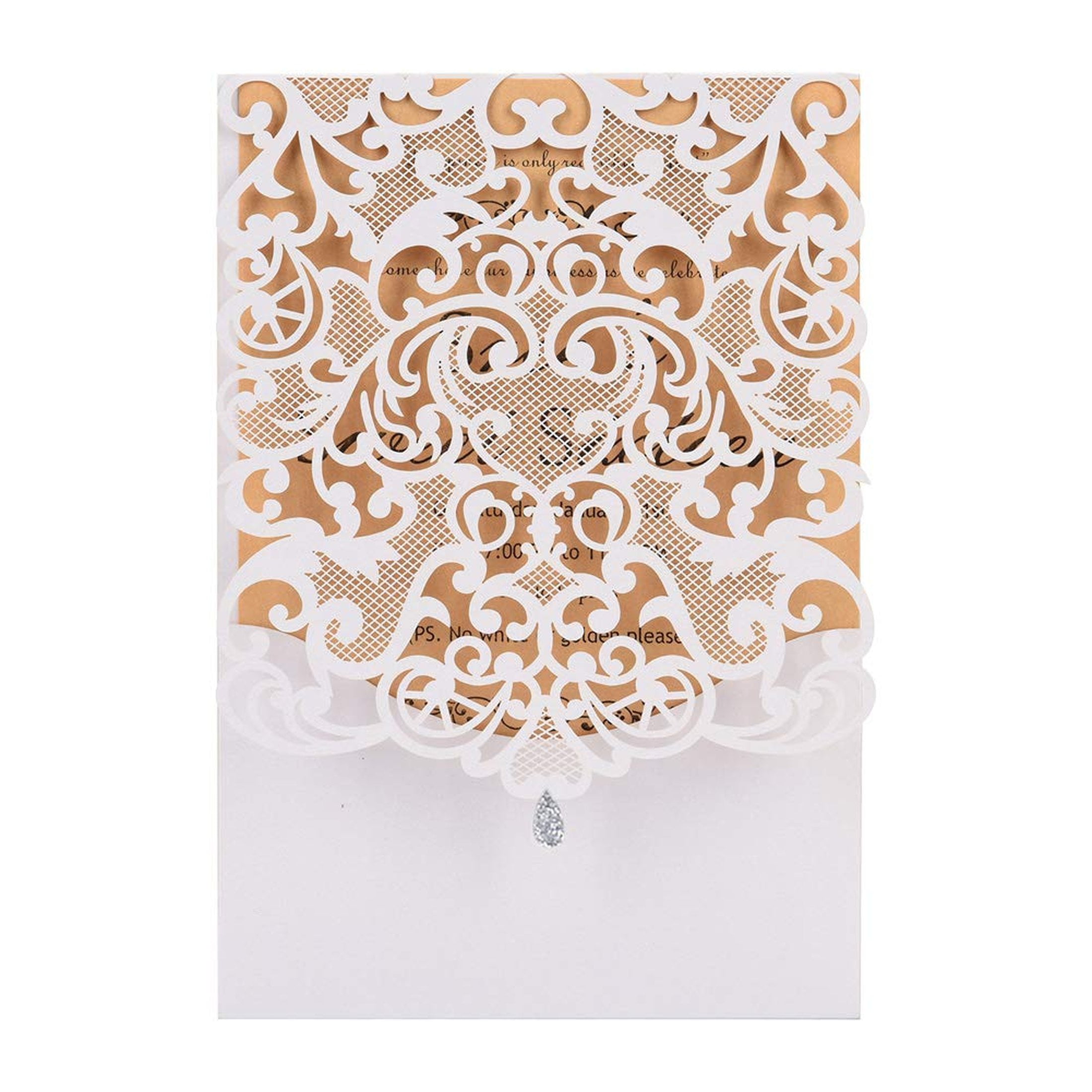 Elegant Laser Cut Invitation Kits - 50 Pack of Customizable Blank Cards ... Elegant Laser Cut Invitation Kits - 50 Pack of Customizable Blank Cards ...