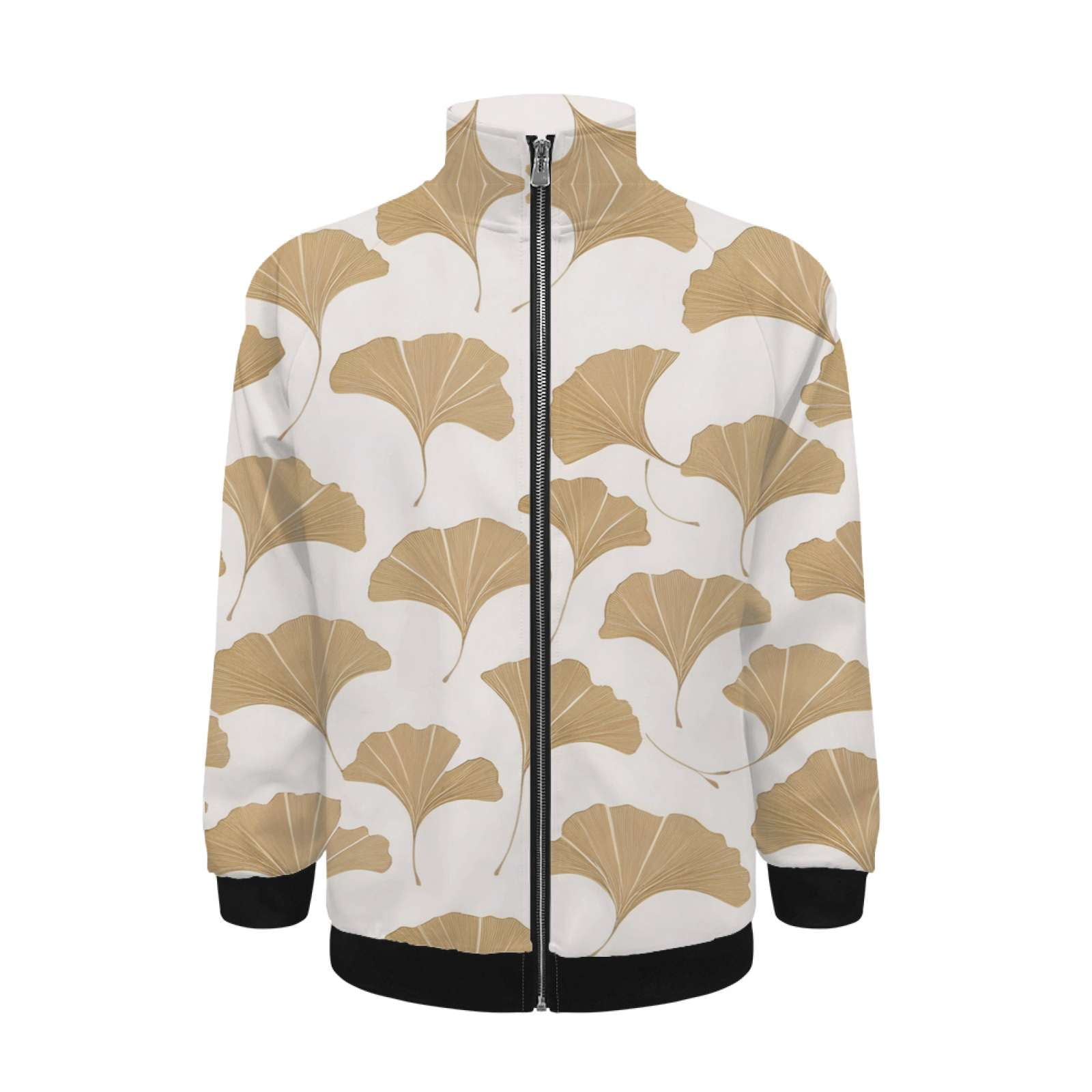 Elegant Leaf Print Pattern Jacket Men's Street Cool Long Sleeves Coat Personality Tops Oversized ...