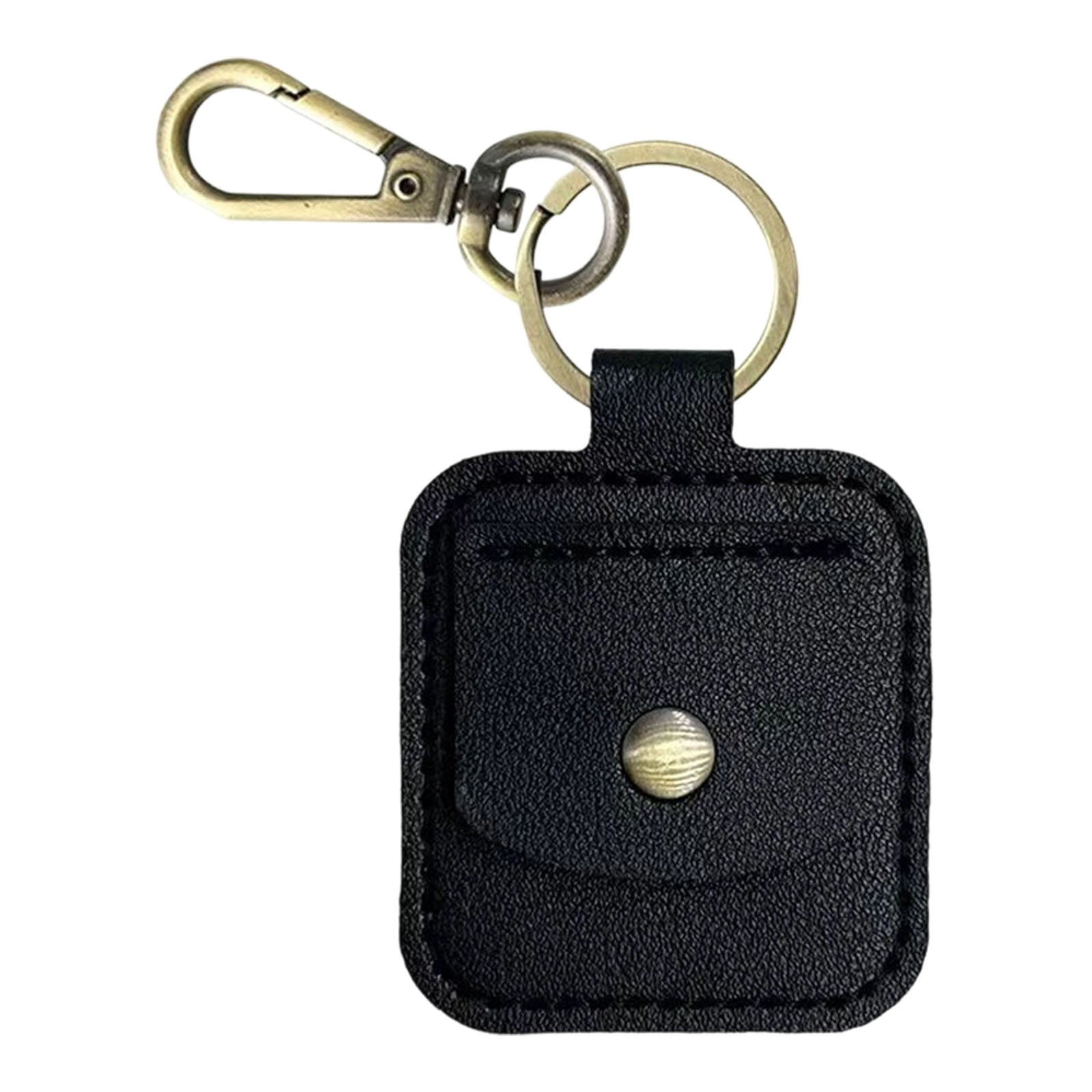 Elegant Leather Coin Rings Holder Keychain with Snap Closure, Coin ...