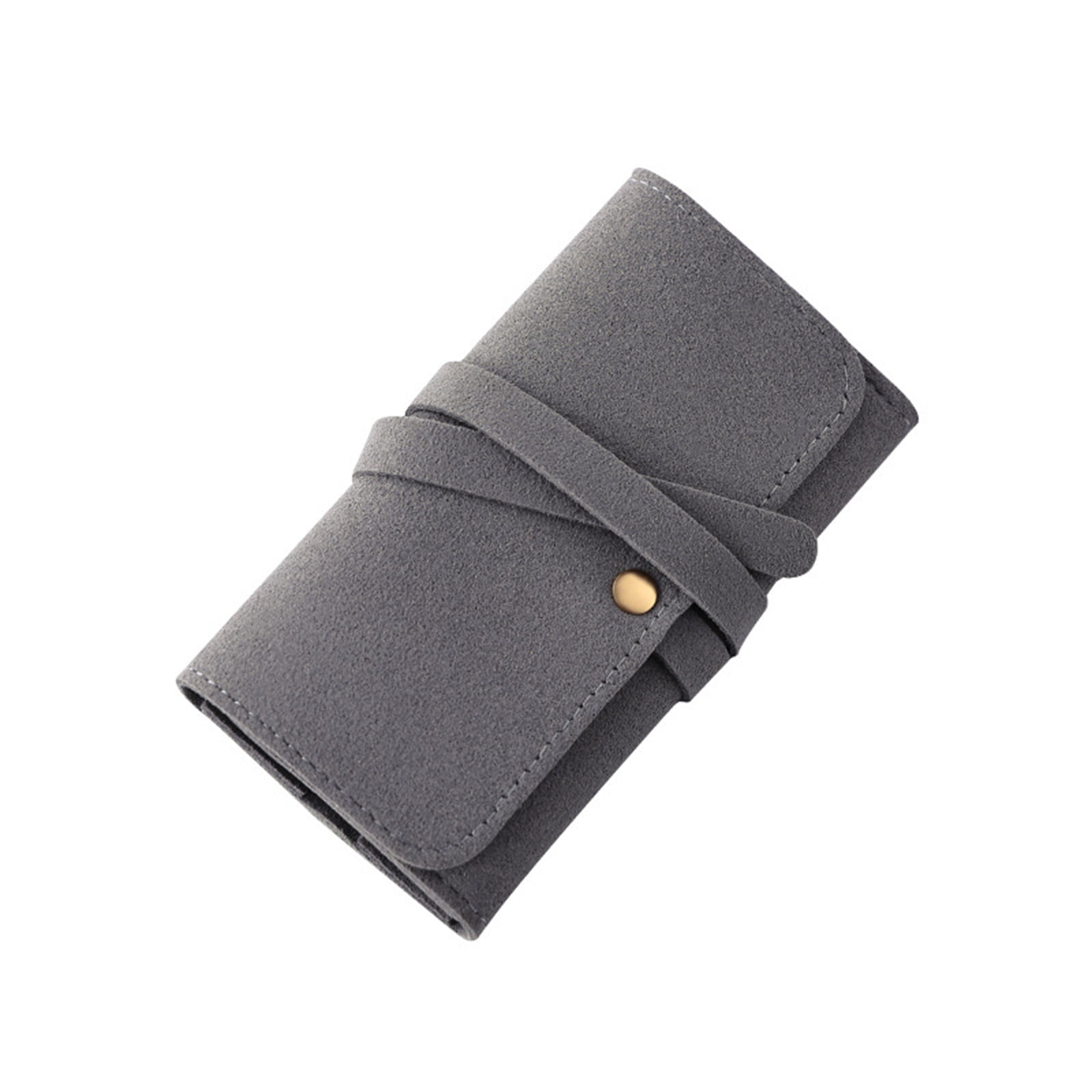 Elegant Leather Jewelry Roll Organizers Multi Pocket Storage For Rings ...