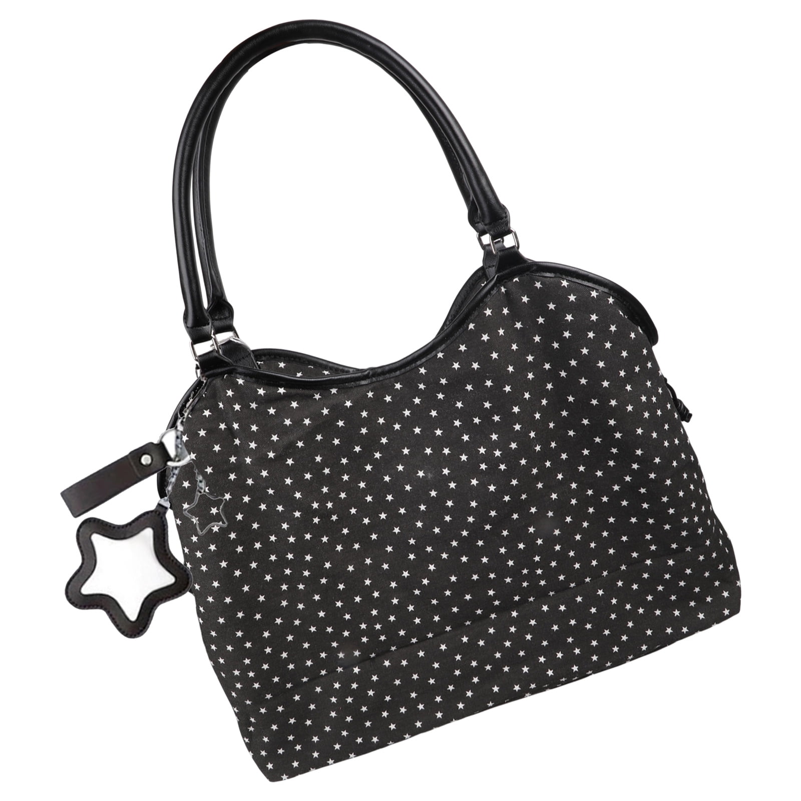 Elegant Leopards And Star Shoulder Bag Large Capacity Canvas Underarm ...