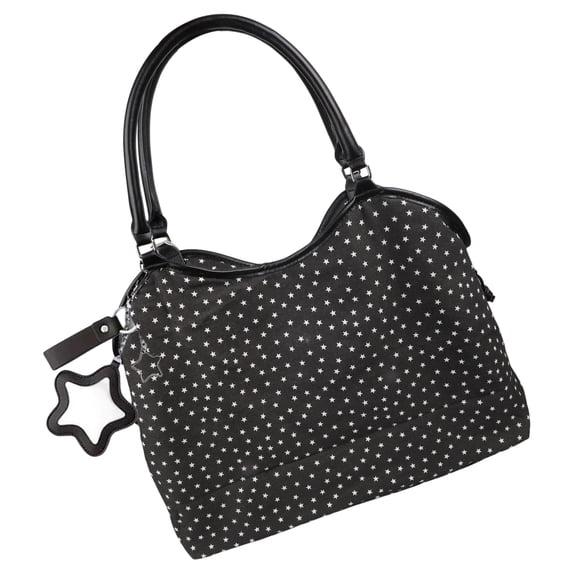 Elegant Leopards And Star Shoulder Bag Large Capacity Canvas Underarm ...