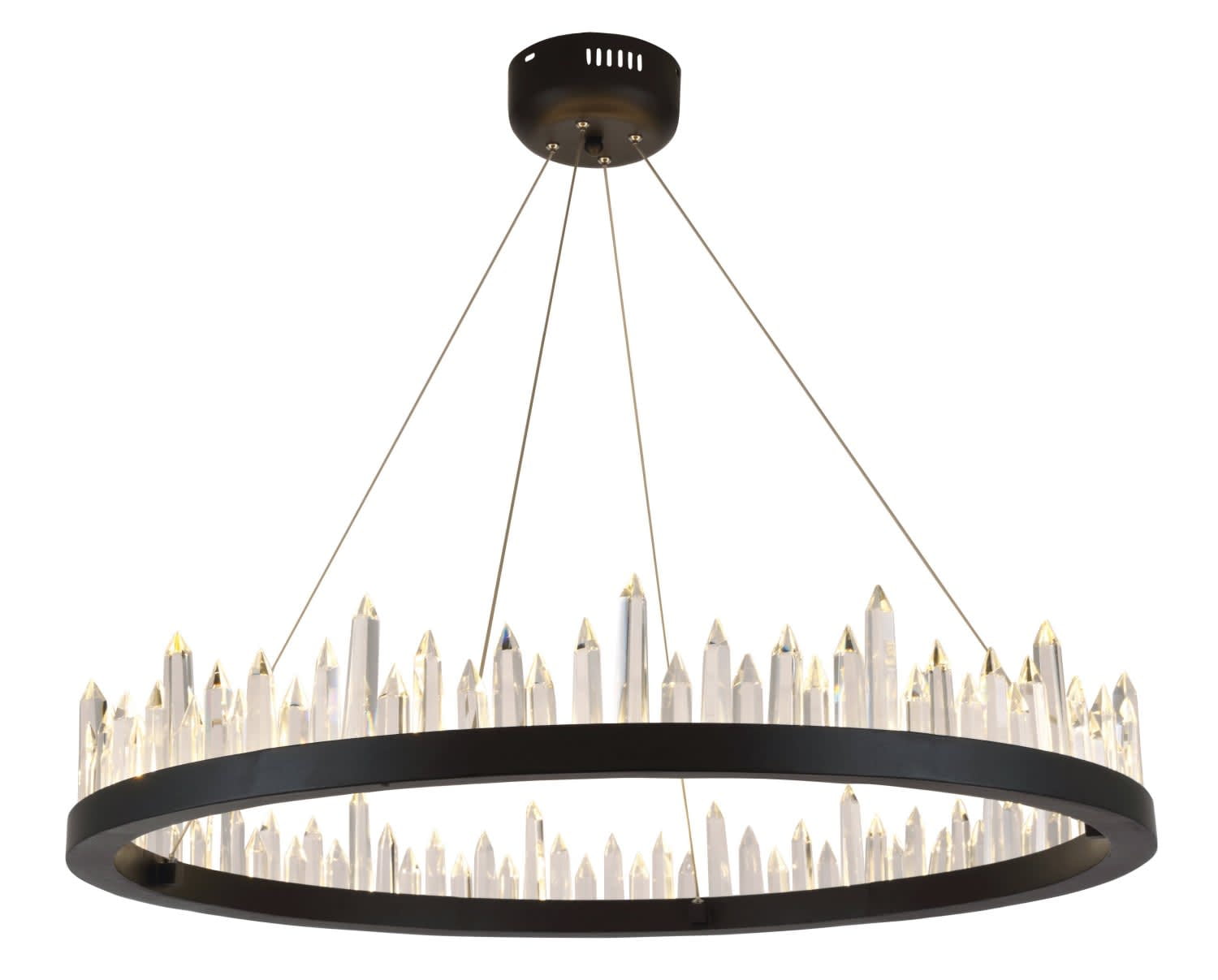 Elegant Lighting 1705D31 Malta 32" Wide Led Crystal Ring Chandelier ...