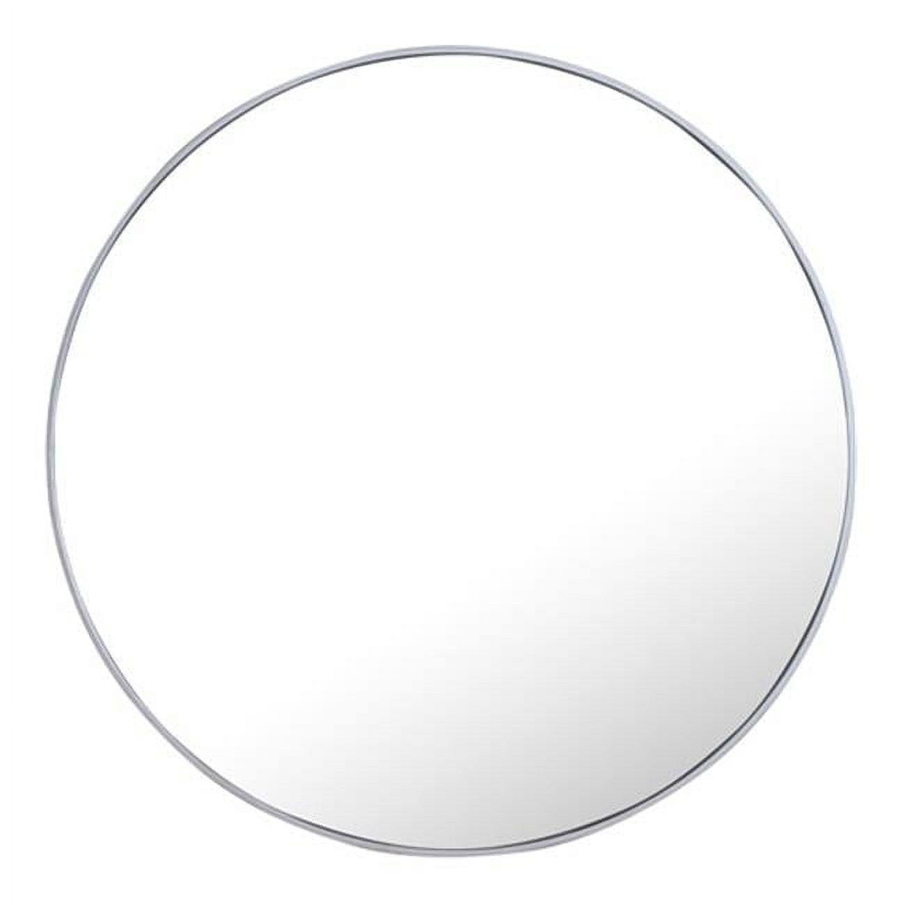 Elegant Lighting 42 in. Eternity Metal Frame Round Mirror, Silver ...