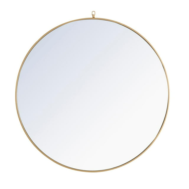 Elegant Decor Metal frame Round Mirror with decorative hook 48 inch ...