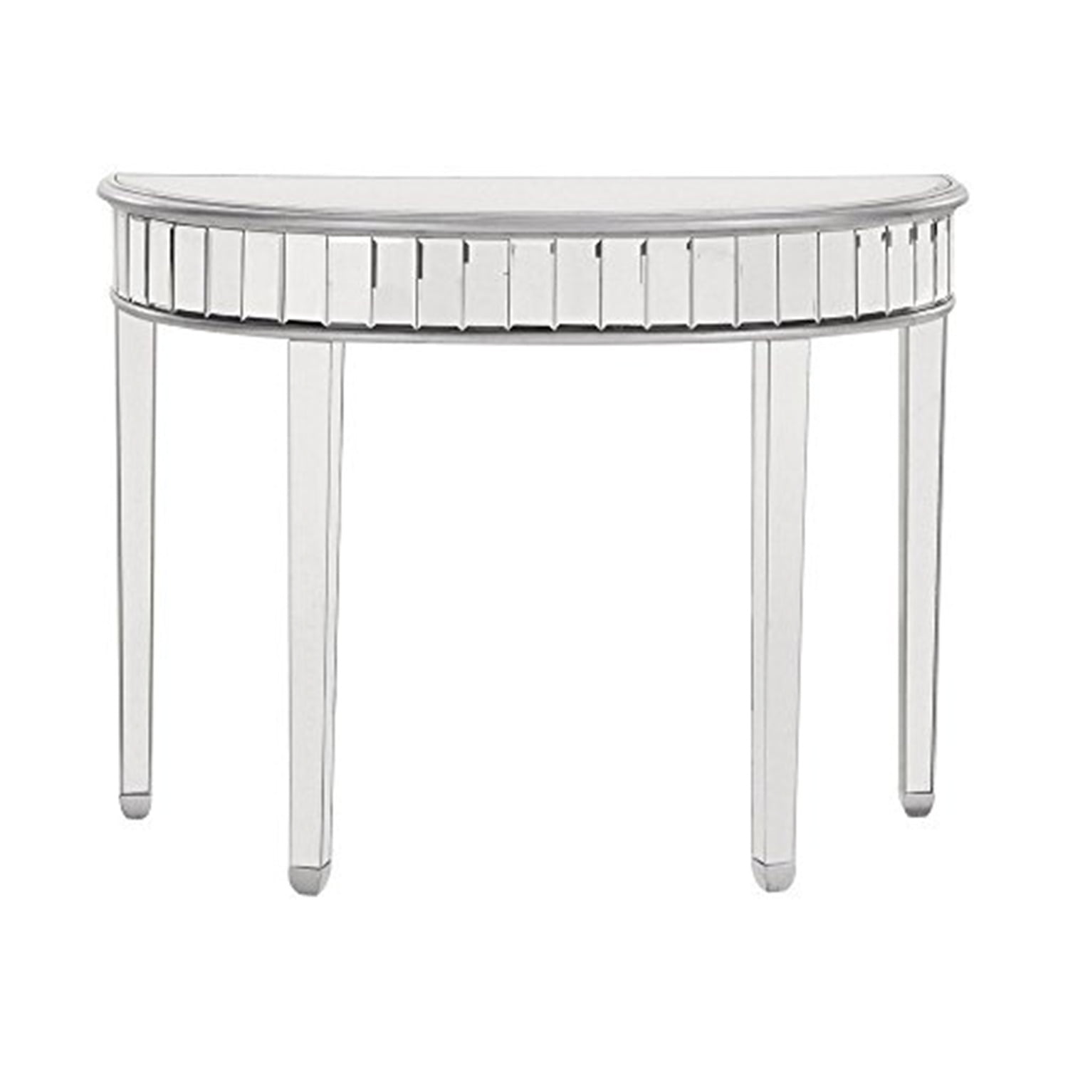 Elegant Lighting Chamberlan Mirrored Half Moon Console Table - Walmart.com