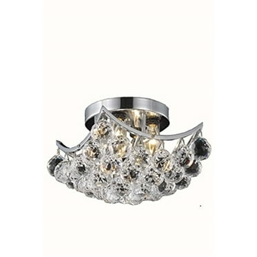 Elegant Lighting 9210D28FG-RC 28 Dia. x 31 H in. Rosalia Collection ...