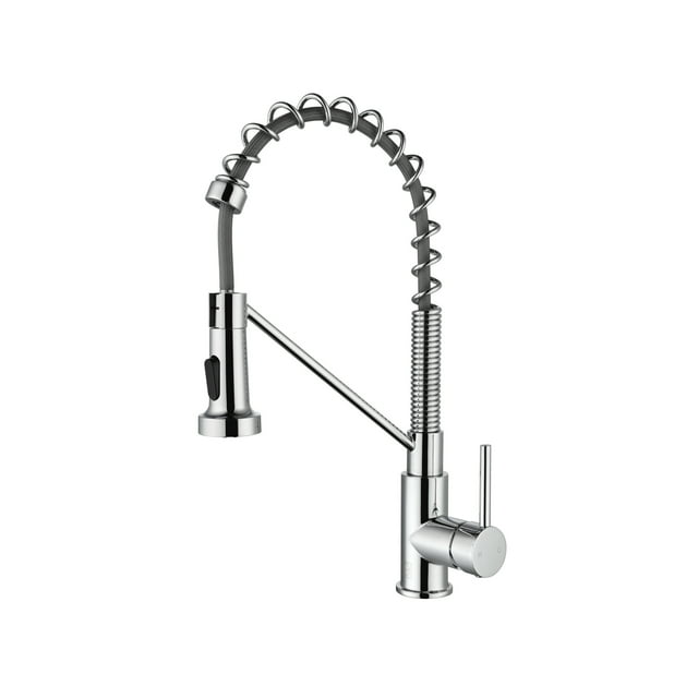 Elegant Lighting Yara Single Handle Pull Down Sprayer Kitchen Faucet In ...