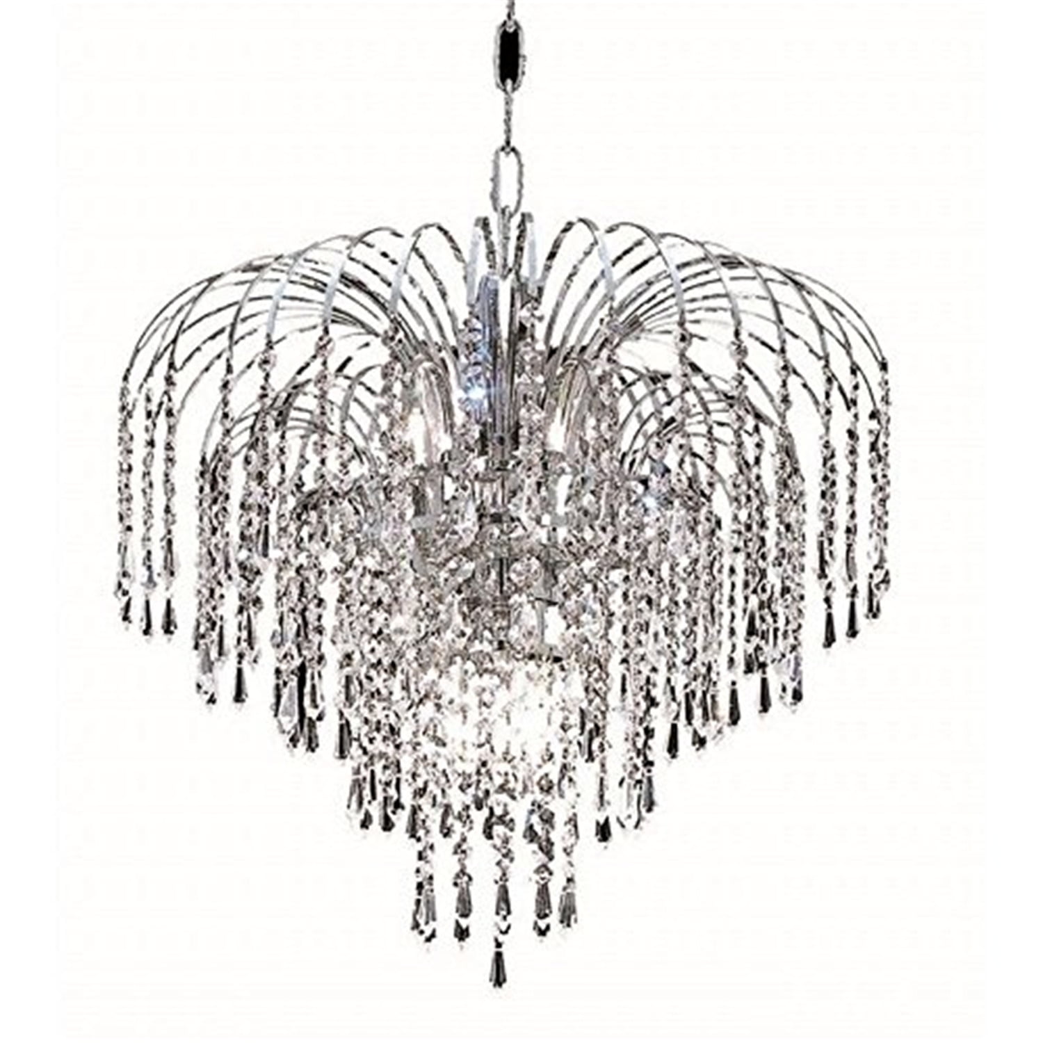 Elegant Lighting Falls 19" 6 Light Royal Crystal Chandelier - Walmart.com