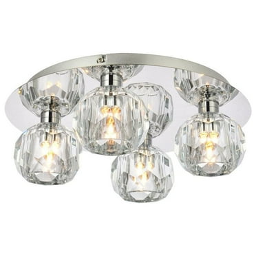Hunter Maple Park Noble Bronze with Clear Glass 5 Light Linear Cluster ...