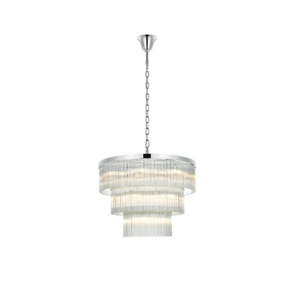 Elegant Lighting Harlow 32 Inch Chandelier In Chrome - Walmart.com