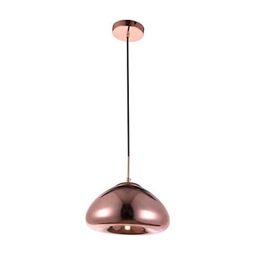 Living District Circa 1-Light Transitional Aluminum Pendant in Black ...