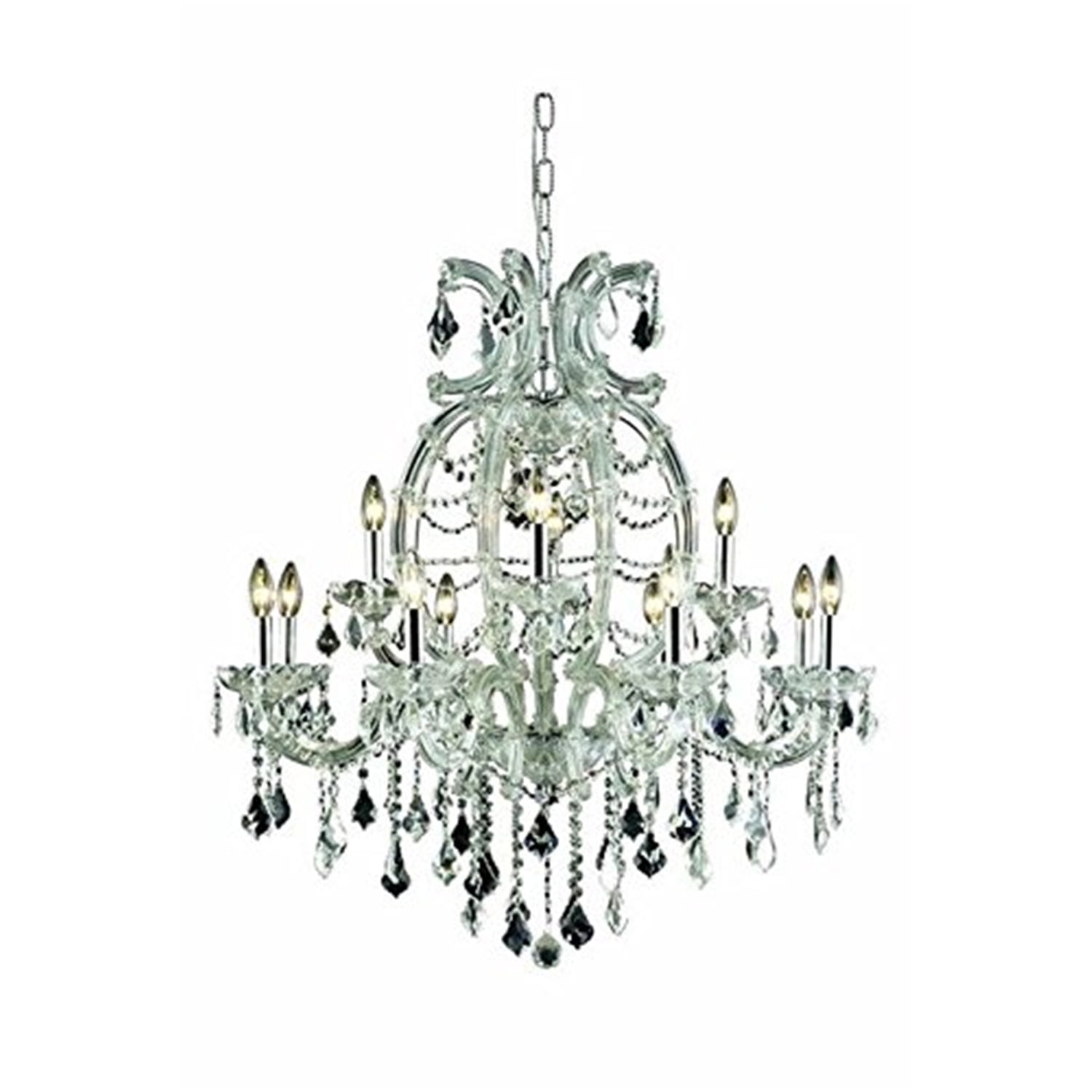 Elegant Lighting Maria Theresa 34" 12 Light Royal Crystal Chandelier ...