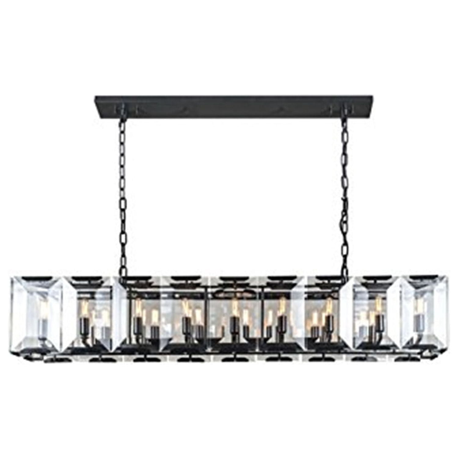 Elegant Lighting Monaco 13" 18 Light Glass Crystal Pendant Lamp ...