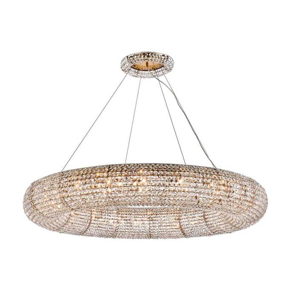 Elegant Lighting Paris 20 light Brass Chandelier Clear Royal Cut ...