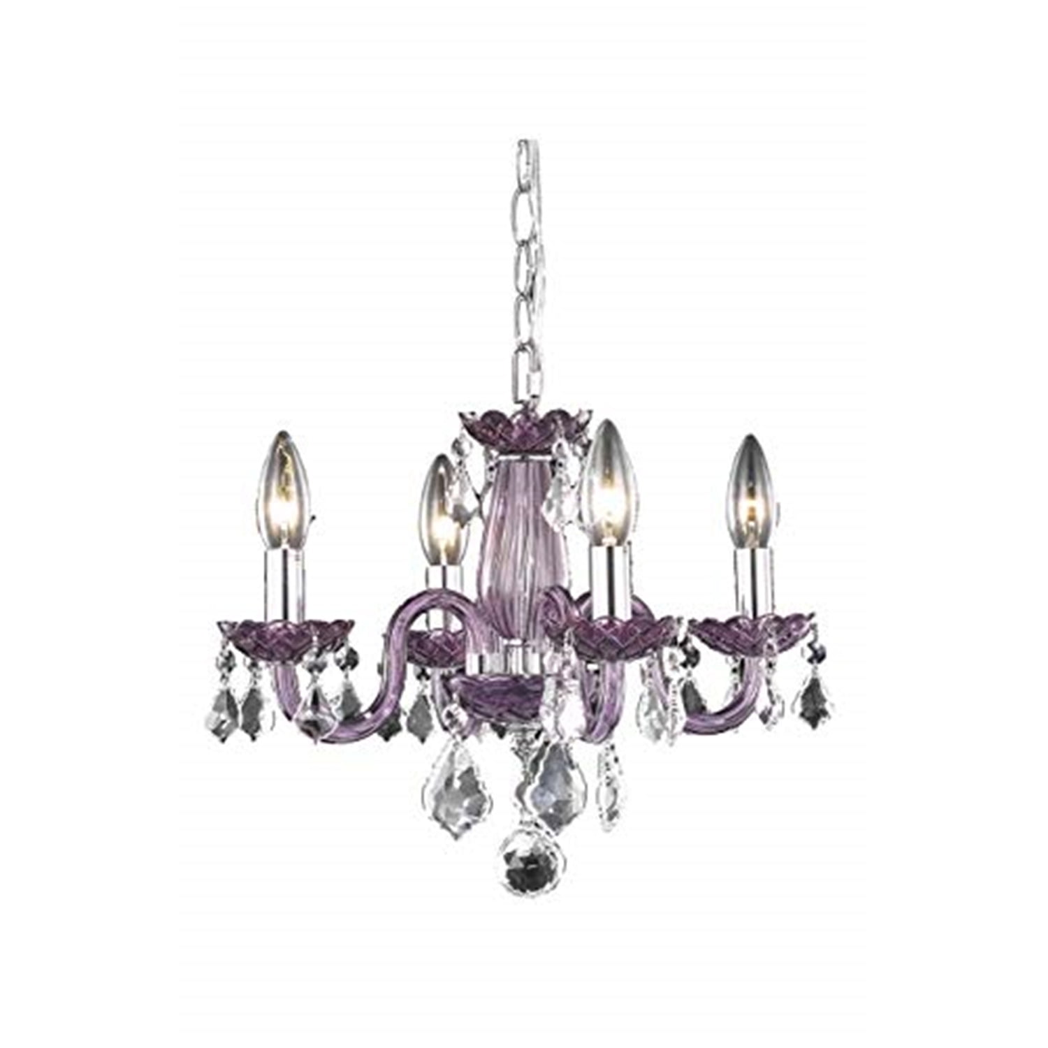 Rococo 4 light Purple Pendant - V7804D15PE/RC - Walmart Business Supplies