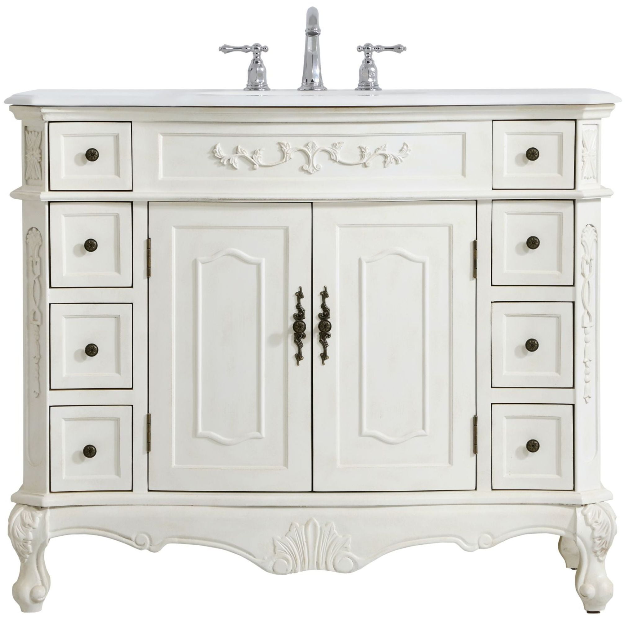 Elegant Lighting VF10142AW-VW Danville 42" Free Standing Single Basin ...